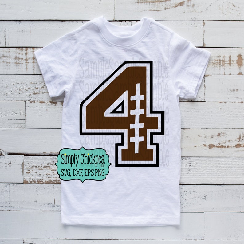 Football Varsity Number Four SVG number 4 svg football | Etsy