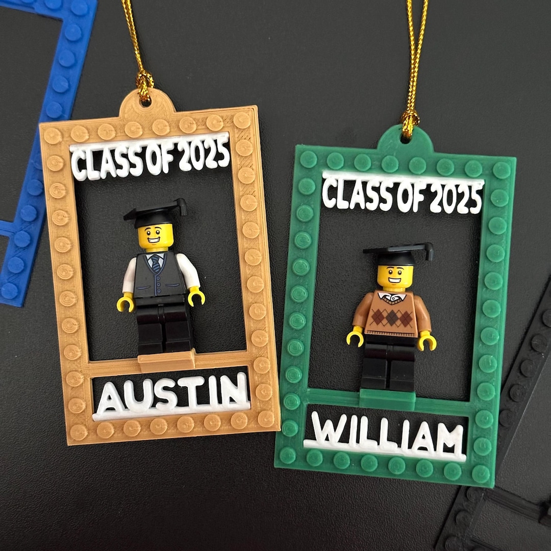 Class of 2025 Graduation Minifigure Ornament Frame, Personalized ...