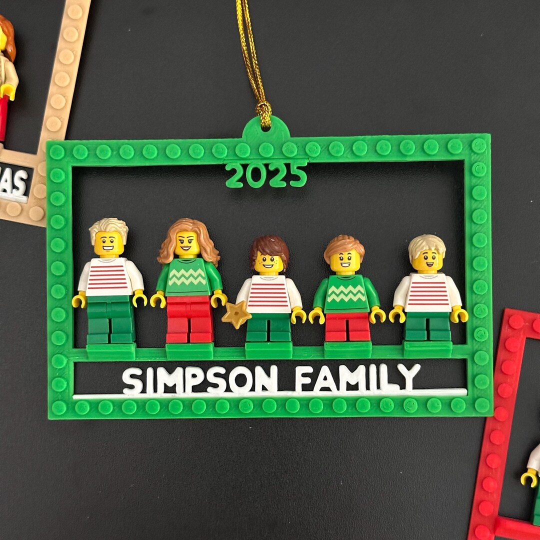 Personalized Brick Minifigure Family Ornament, 2026 Holiday Gift - Etsy