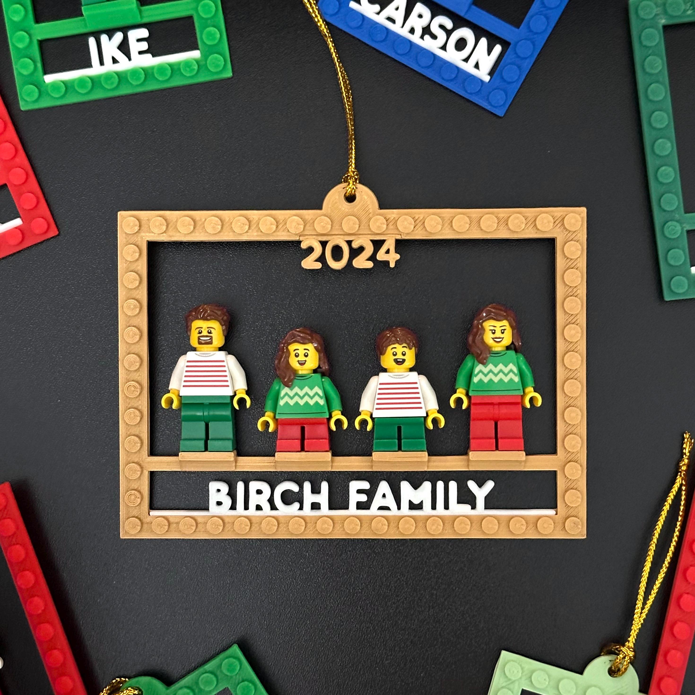 Personalized Minifigure Family Ornament, Brick Family Gift, 2025 ...