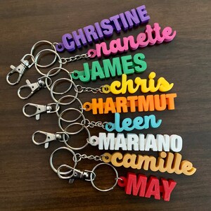Personalized 3D Name Keychains Custom Bag Tags Bag Backpack - Etsy