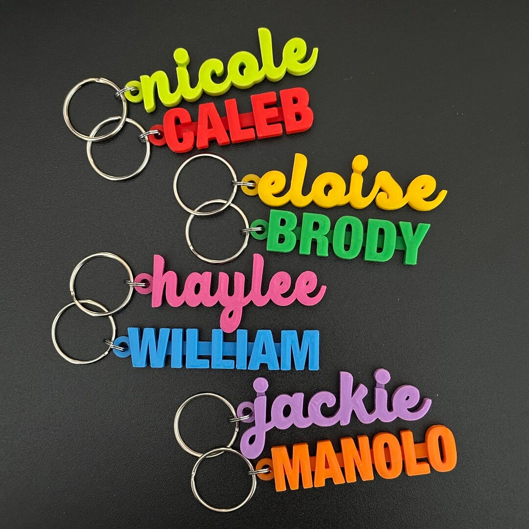 Personalized 3D Name Keychains, Custom Bag Tags, Bag Backpack Hangs ...