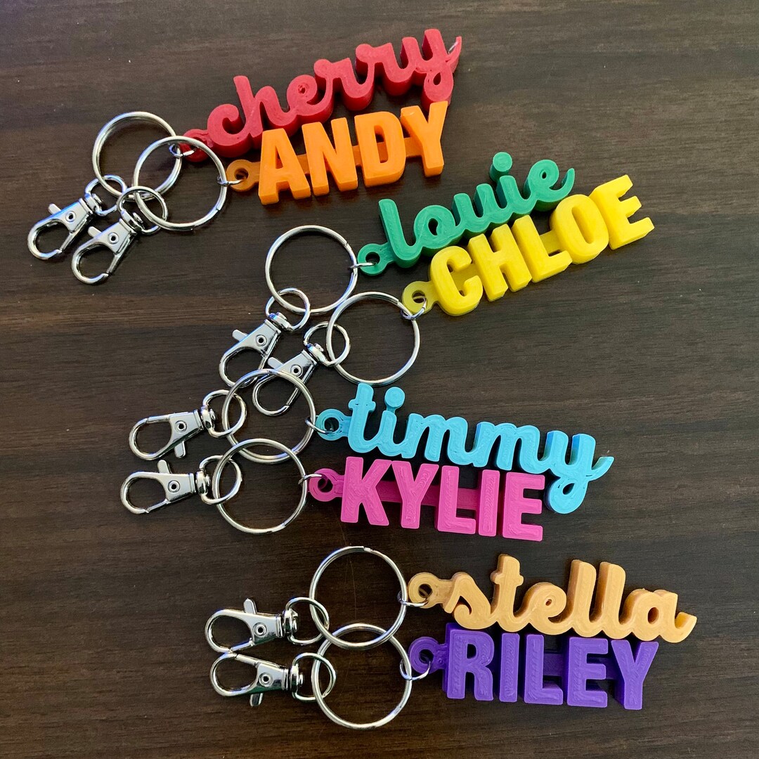 Personalized 3D Name Keychains Custom Bag Tags Bag Backpack - Etsy