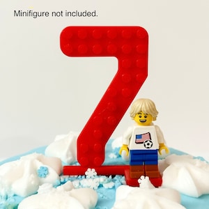 Brick Birthday Cake Topper (minifigure Not Included), 4 5 6 7 8 9 Kid ...