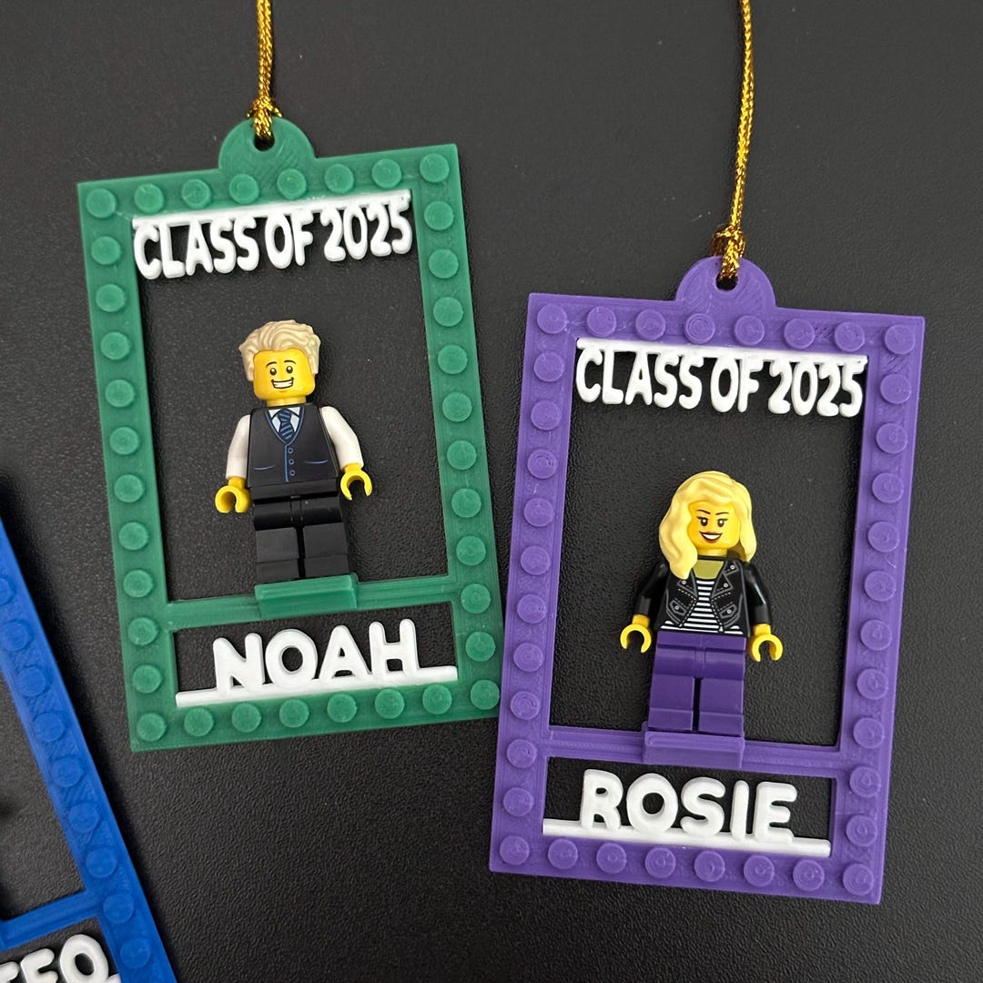 Class of 2025 Graduation Minifigure Ornament Frame, Personalized ...