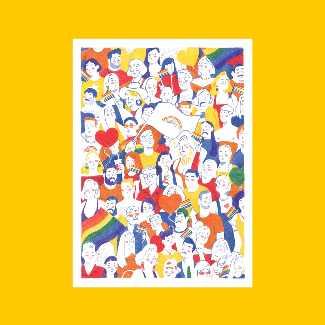 A3 'pride' Illustration Print - Etsy