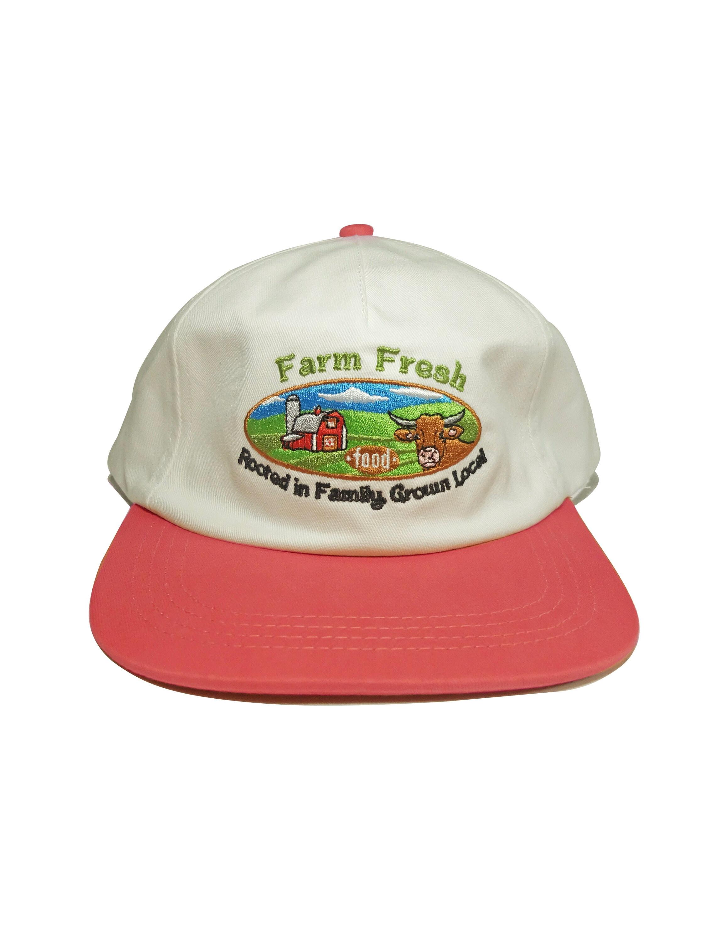 Farm Fresh Hat White 5 Panel Cap - Etsy