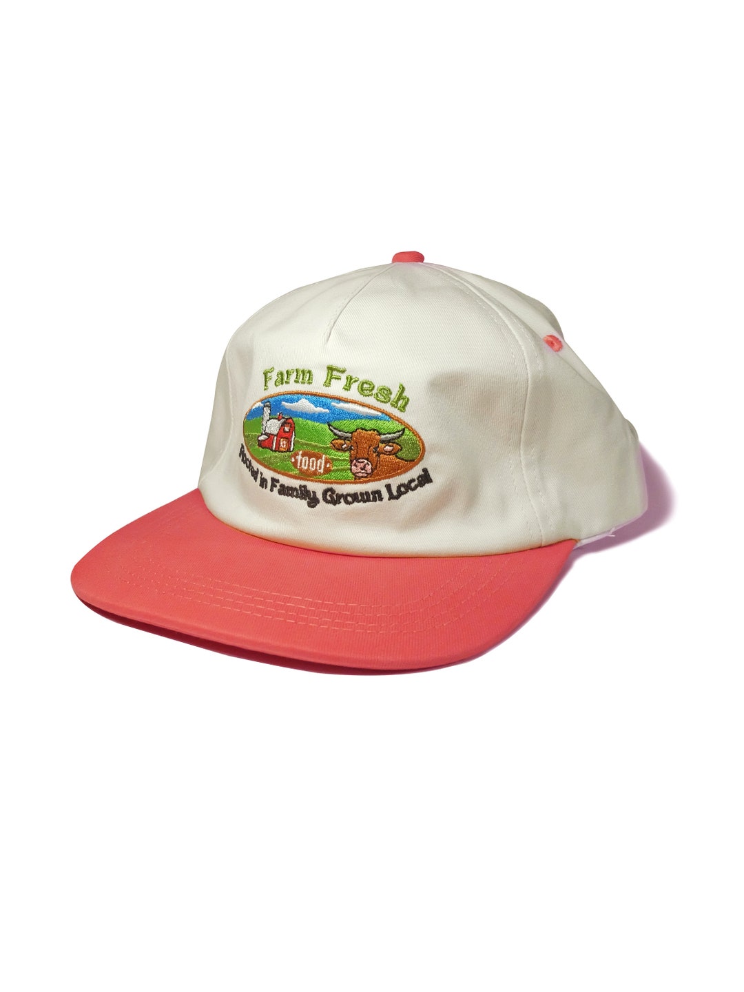 Farm Fresh Hat White 5 Panel Cap - Etsy