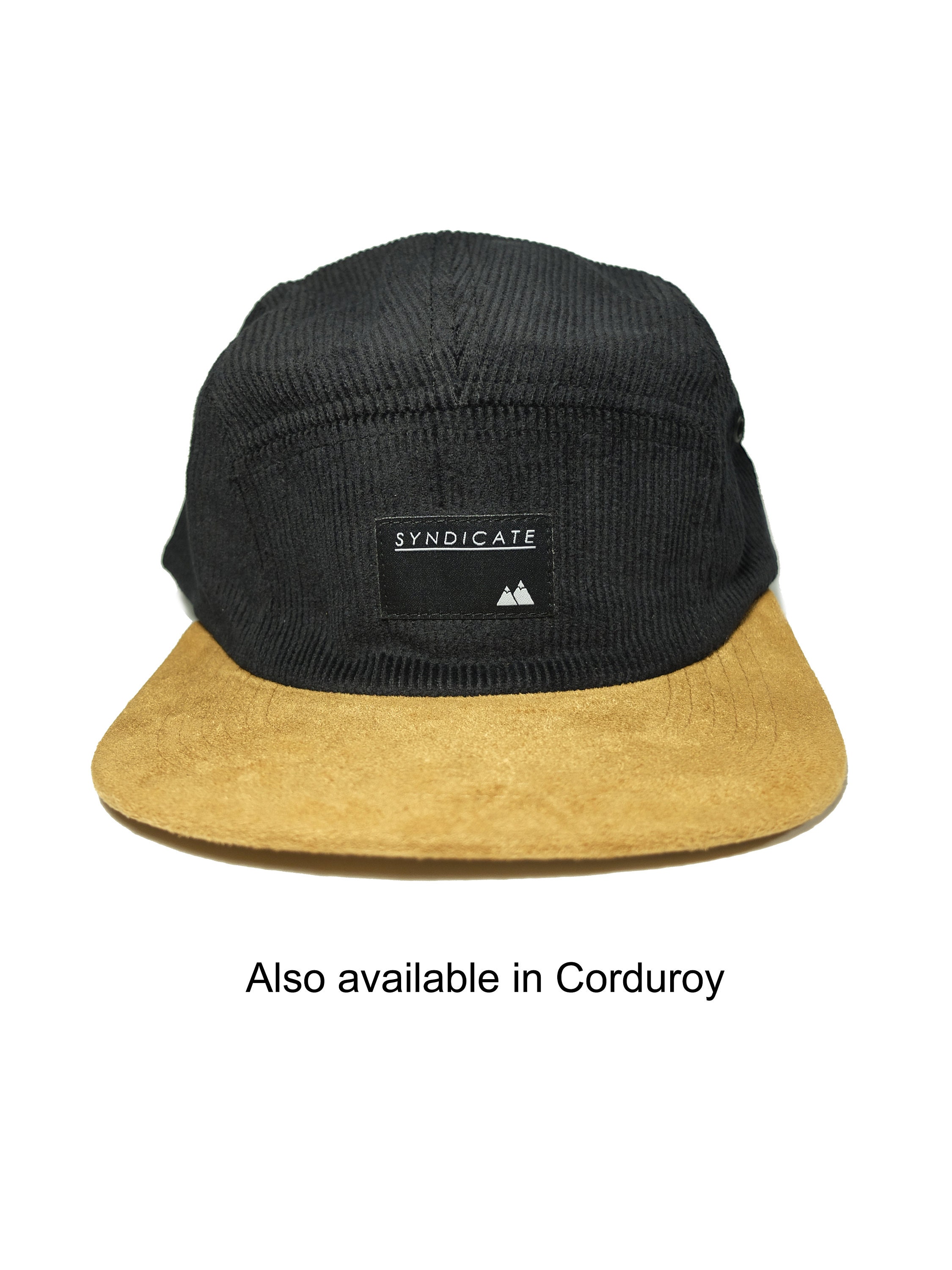 Black Suede 5 Panel Hat - Etsy