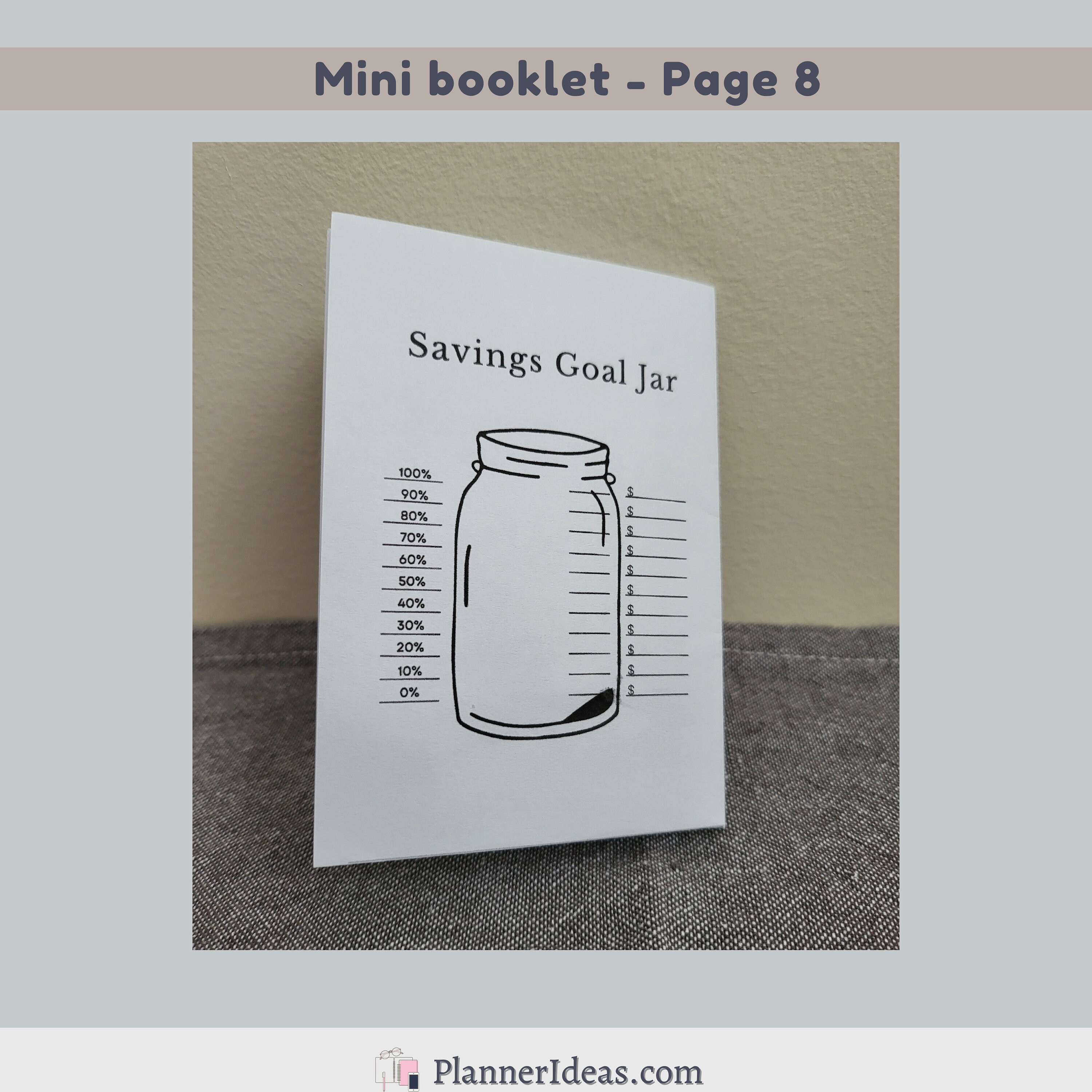 Foldable Printable Pocket Wallet Size Notebooks 100 Days Savings ...