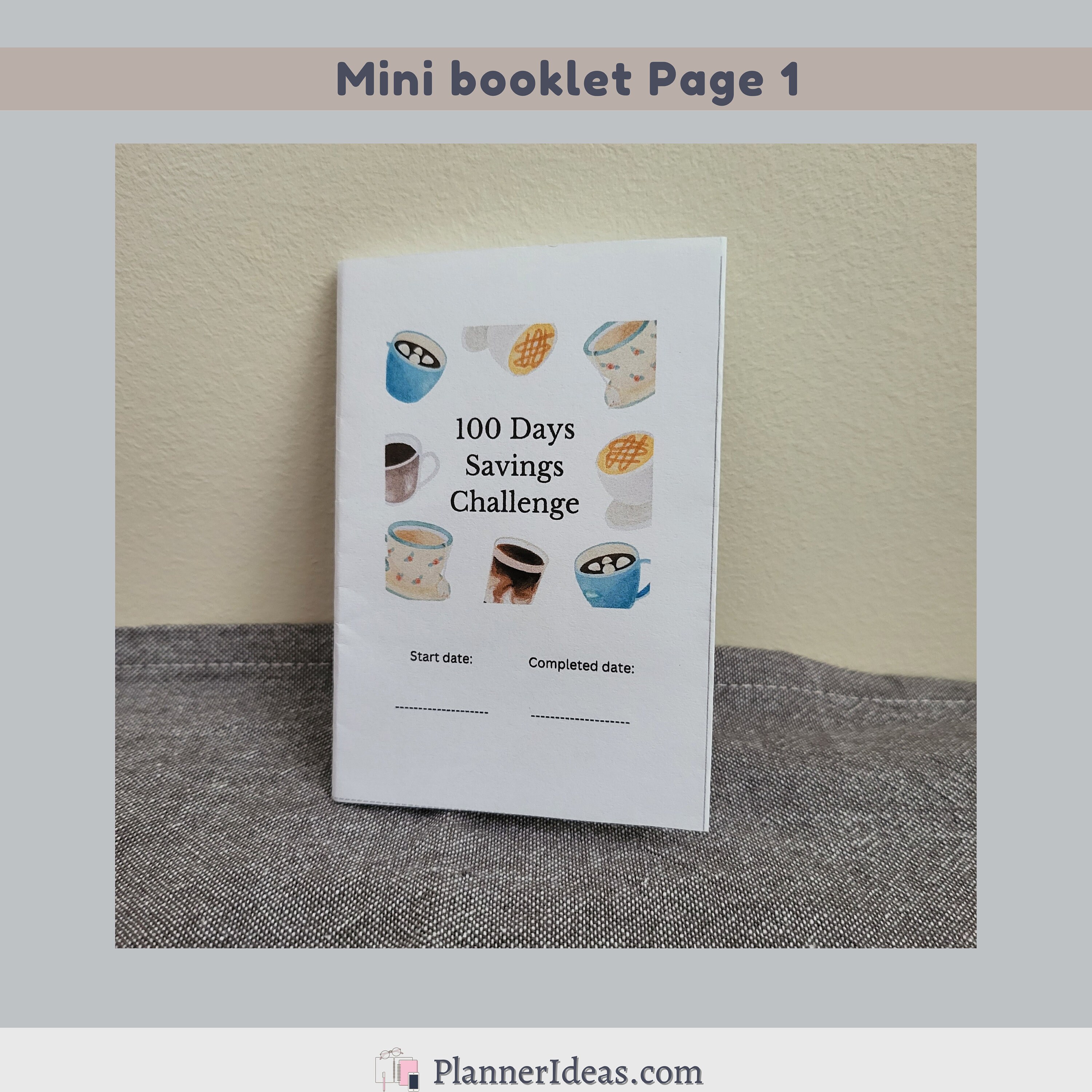 Foldable Printable Pocket Wallet Size Notebooks 100 Days Savings ...
