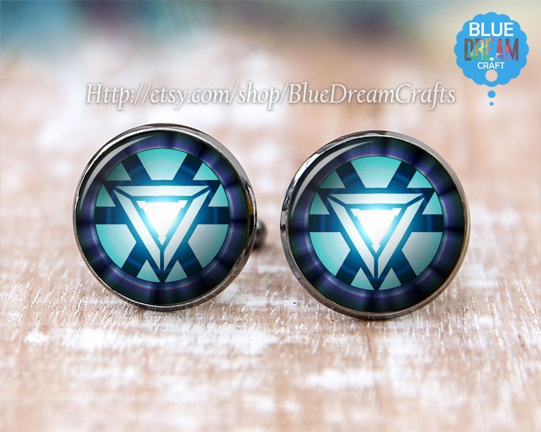 Ir0nman Arc Reactor Cufflinks Mens Avengers Superhero Custom Geek Nerd ...