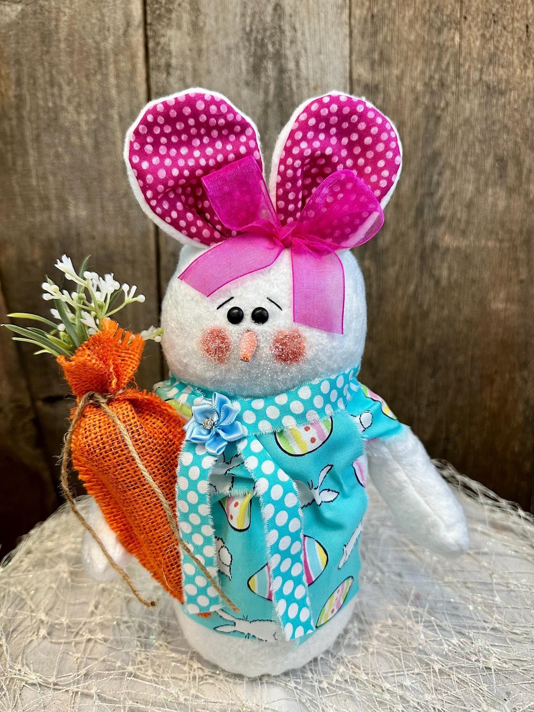 Stuffed Snowman - "annabelle" - 9" Easter Bunny, Easter Decor, Snowman ...