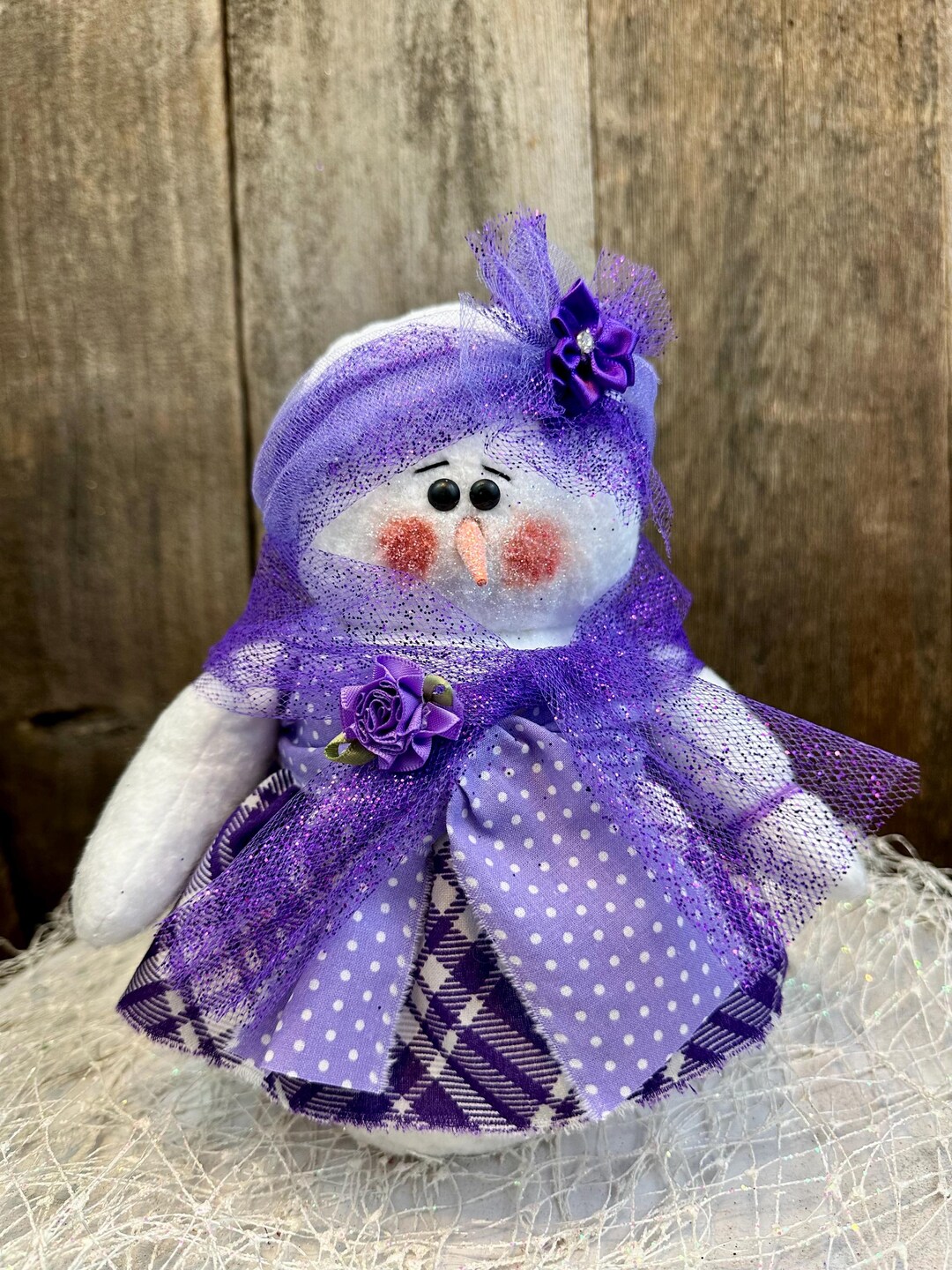 Handcrafted Snowmen, "maddie"- 9" Snowman, Snowman Decor, Snowman ...