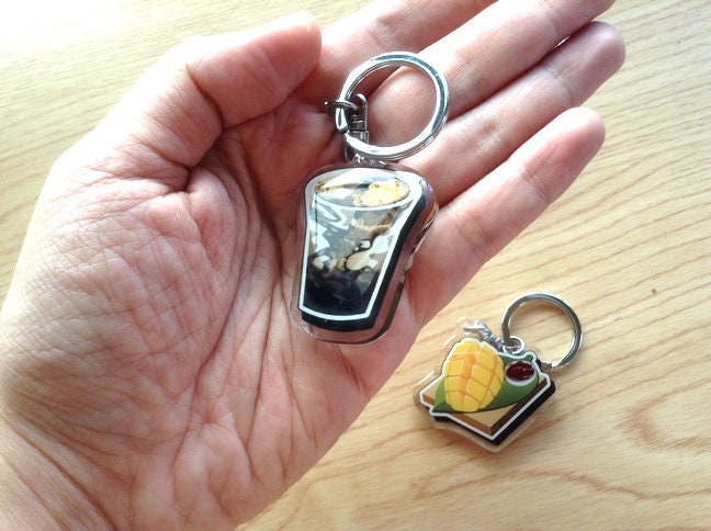 Filipino Food Acrylic Keychain Pinoy Food keychains Dessert | Etsy