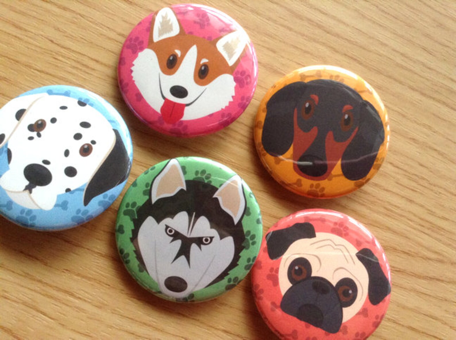 Cute Dog Button Pins Dog Button Pin Dog Pins Corgi Pins - Etsy