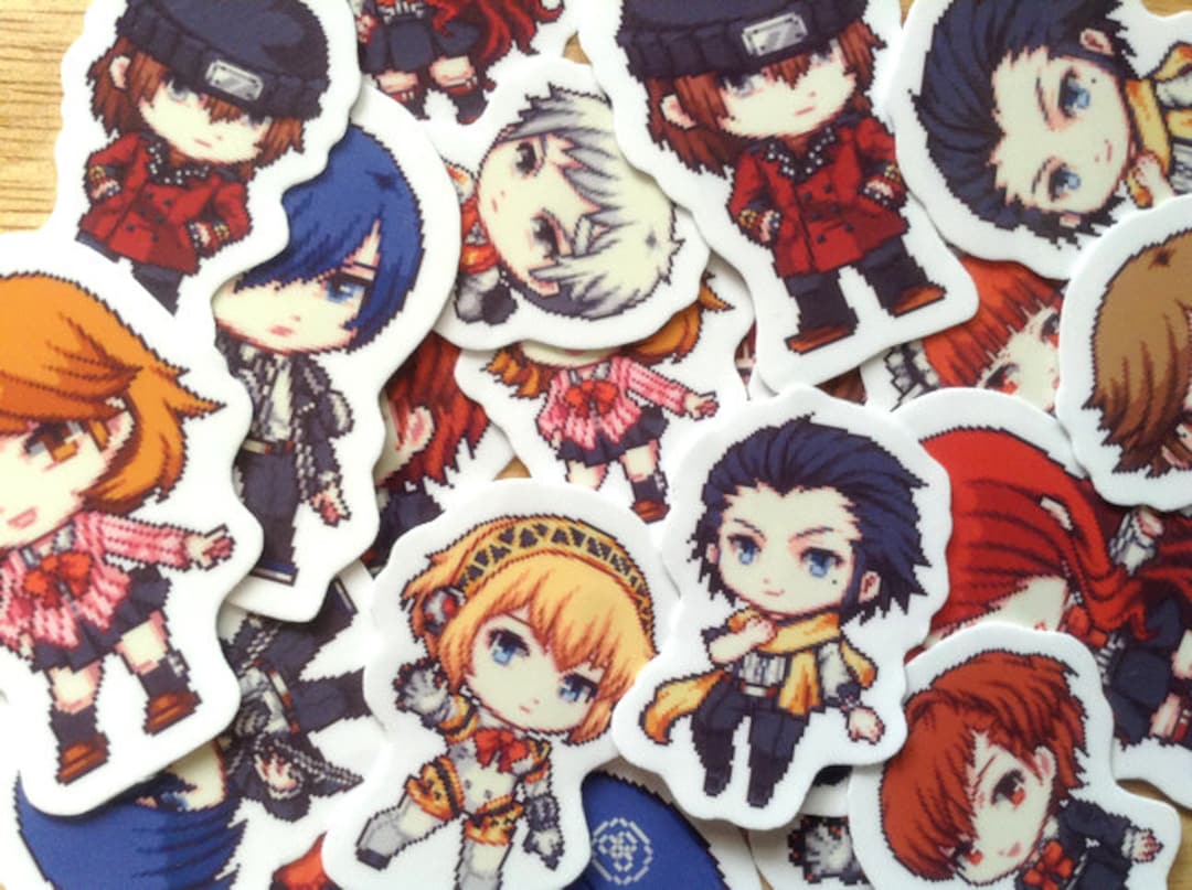 Persona 3 Vinyl Stickers, Video Game, Minato Arisato, Akihiko Sanada ...