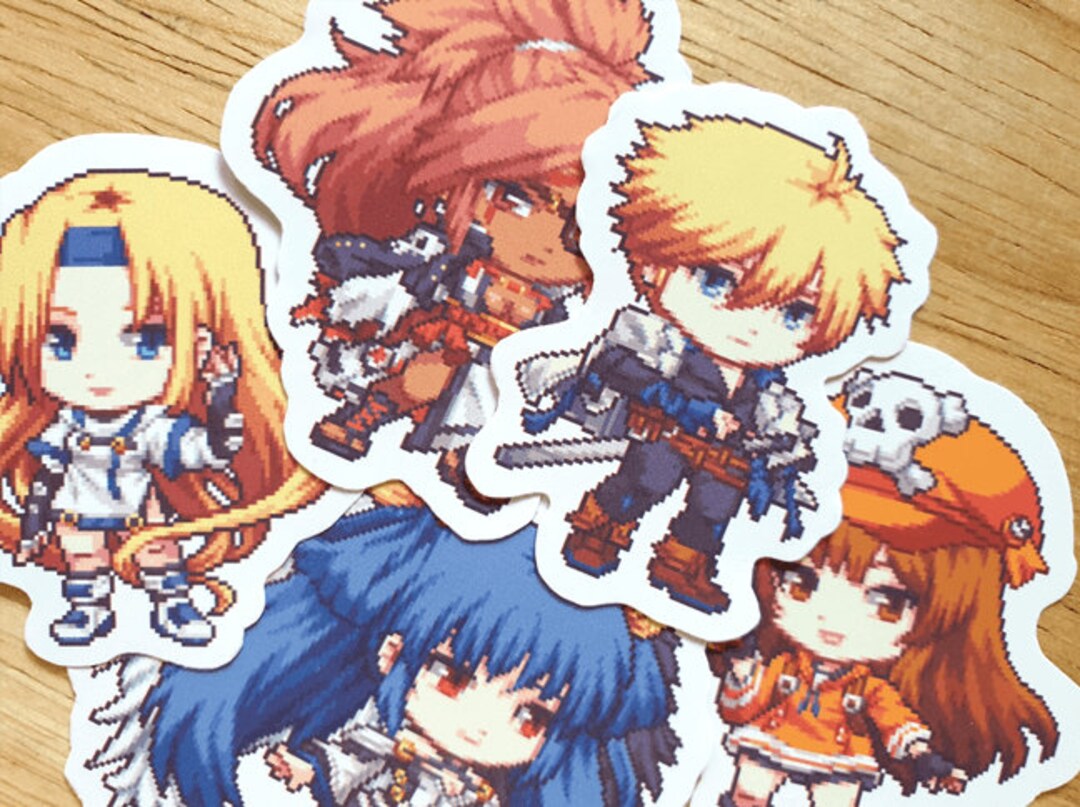 Guilty Gear Vinyl Stickers, Guilty Gear Stickers, Ky Kiske, Millia Rage ...