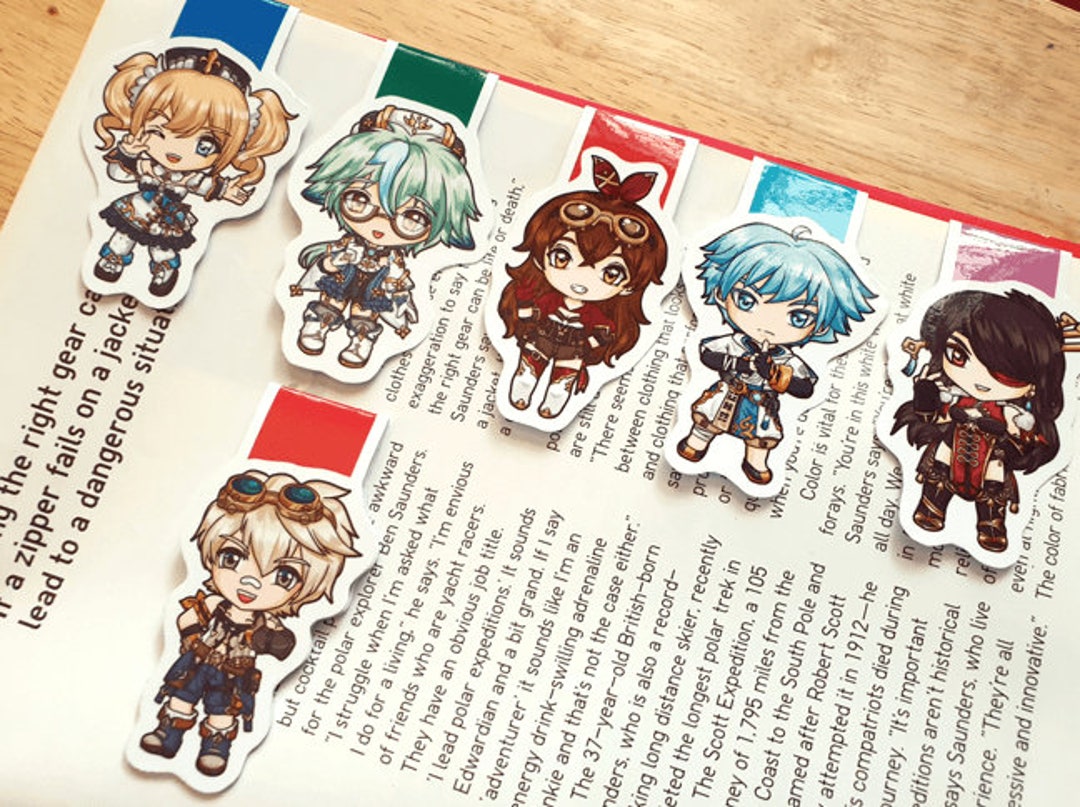 Genshin Impact Bookmark, Genshin Magnetic Bookmark, Venti, Bennett ...