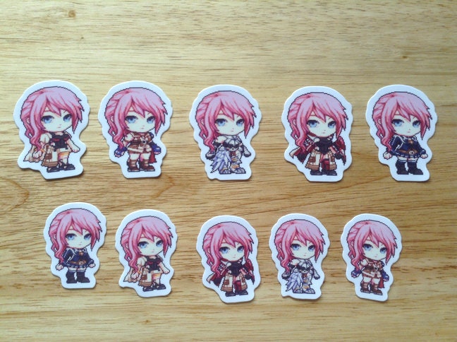 FFXIII Lightning Vinyl Stickers, Final Fantasy XIII Lightning Stickers ...