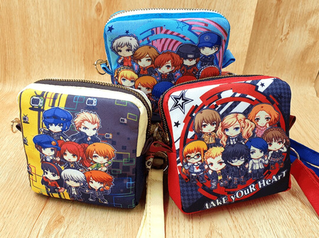 Persona Zipper Pouch, Square Zipper Pouch, Gamer Gift, Coin Wallet ...