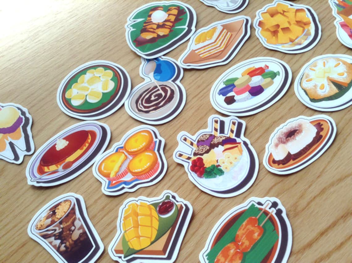 Food Stickers, Pinoy Food Stickers, Filipino Food Vinyl Stickers ...