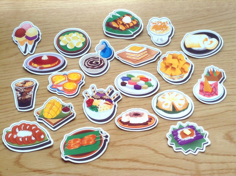 Food Stickers, Pinoy Food Stickers, Filipino Food Vinyl Stickers ...