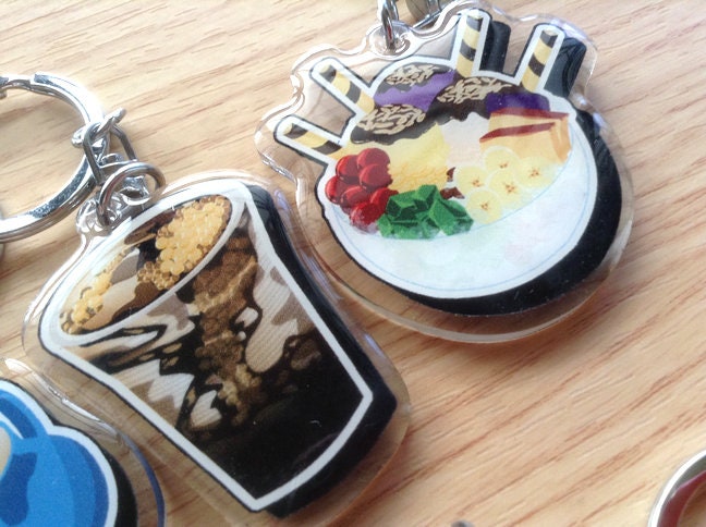 Filipino Food Acrylic Keychain Pinoy Food keychains Dessert | Etsy