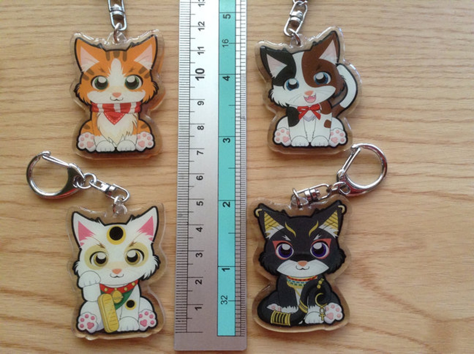 Cat Acrylic Keychains Cat Charm Cat Phone Charms Cat Phone - Etsy
