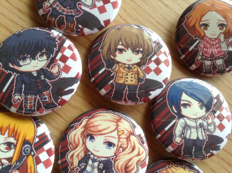 Persona Button Pins Persona Pins Futaba Sakura Ann - Etsy