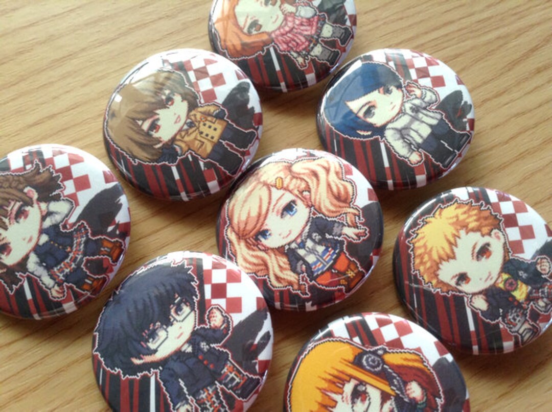 Persona Button Pins, Persona Pins, Futaba Sakura, Ann Takamaki, Akira ...