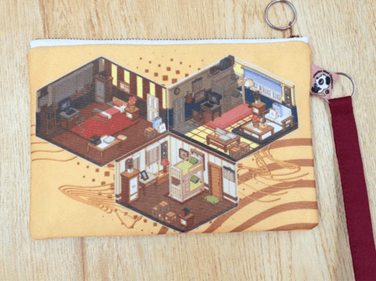 Pixel zipper pouch cute pouch pixel art Travel pouch Coin | Etsy