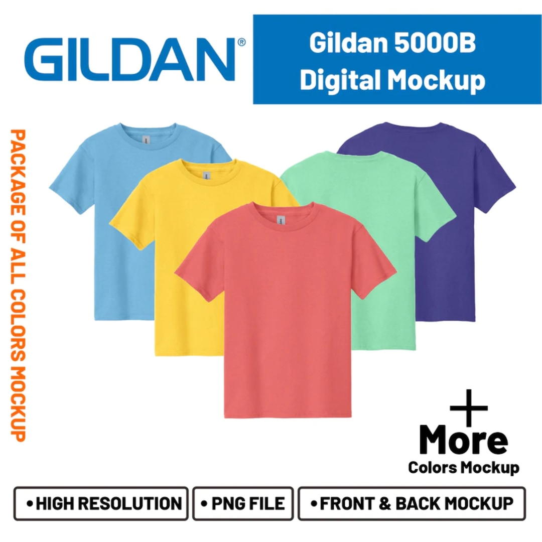 Gildan Mockup 5000B, Gildan 5000B, Gildan Mockup, G5000B, Gildan T ...