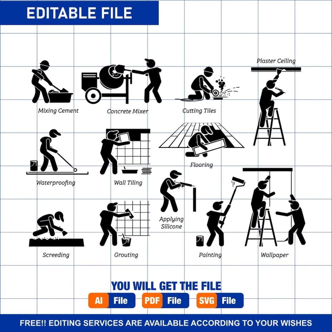 Home Improvement, Construction SVG, Renovation EPS, Builders Vector ...