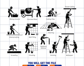 Home Improvement, Construction SVG, Renovation EPS, Builders Vector ...