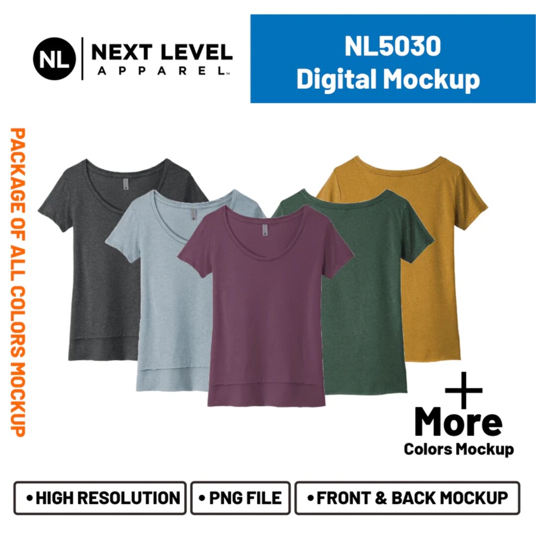 Next Level Apparel NL5030, Next Level NL5030, Next Level Apparel Mockup ...