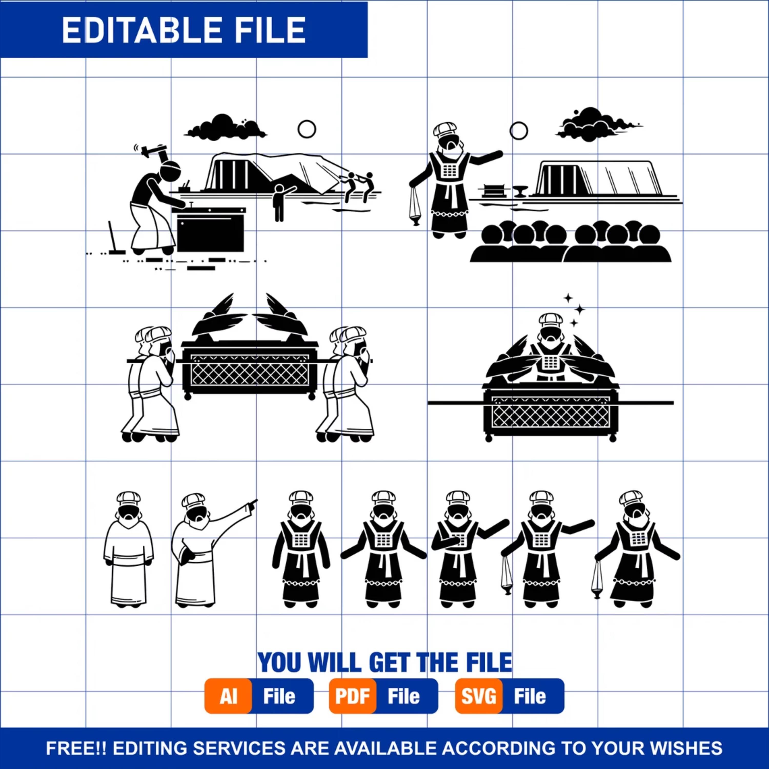 Ark Covenant Construction Christian High Priest Hebrew Bible Altar ...
