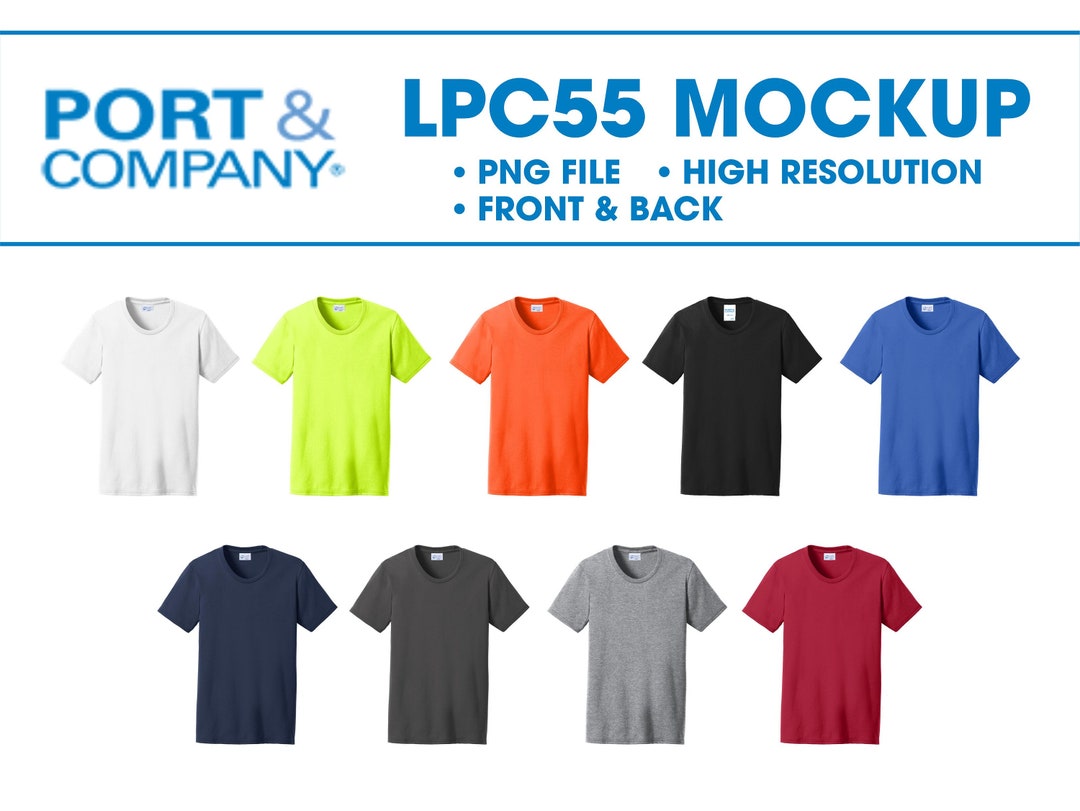 Port & Company LPC55 Mockup, LPC55 Mockup , T Shirt Mocks, Tshirt Mockup, Mock-up Bundle, LPC55 ...