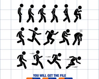 Stick Figure Stickman Stick Man People Person Poses Postures Standing ...