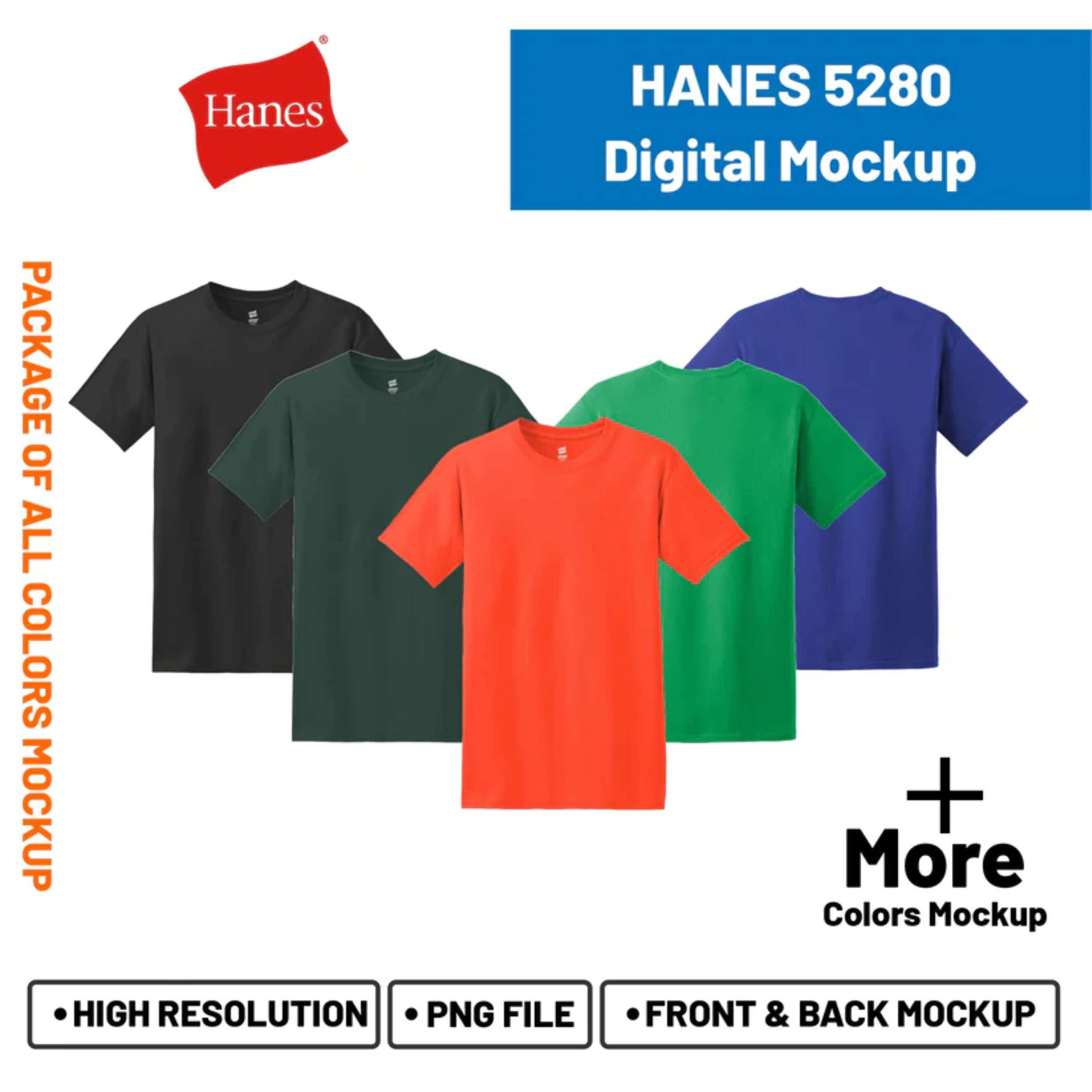 Hanes Apparel 5280, Hanes Apparel Mockup 5280, 5280, Hanes Apparel T ...