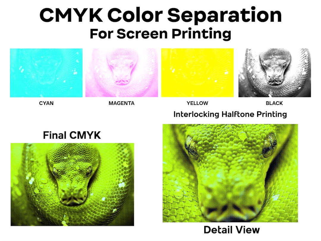 CMYK Color Separation, Spot Color , Simulated Process for Screen Printing, Color Separation - Etsy