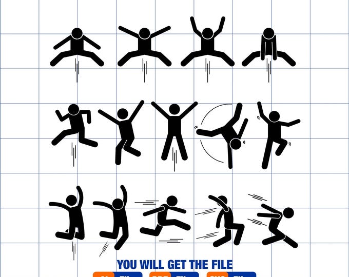 Human Stick Figure Stickman Man Actions Poses Postures Standing ...