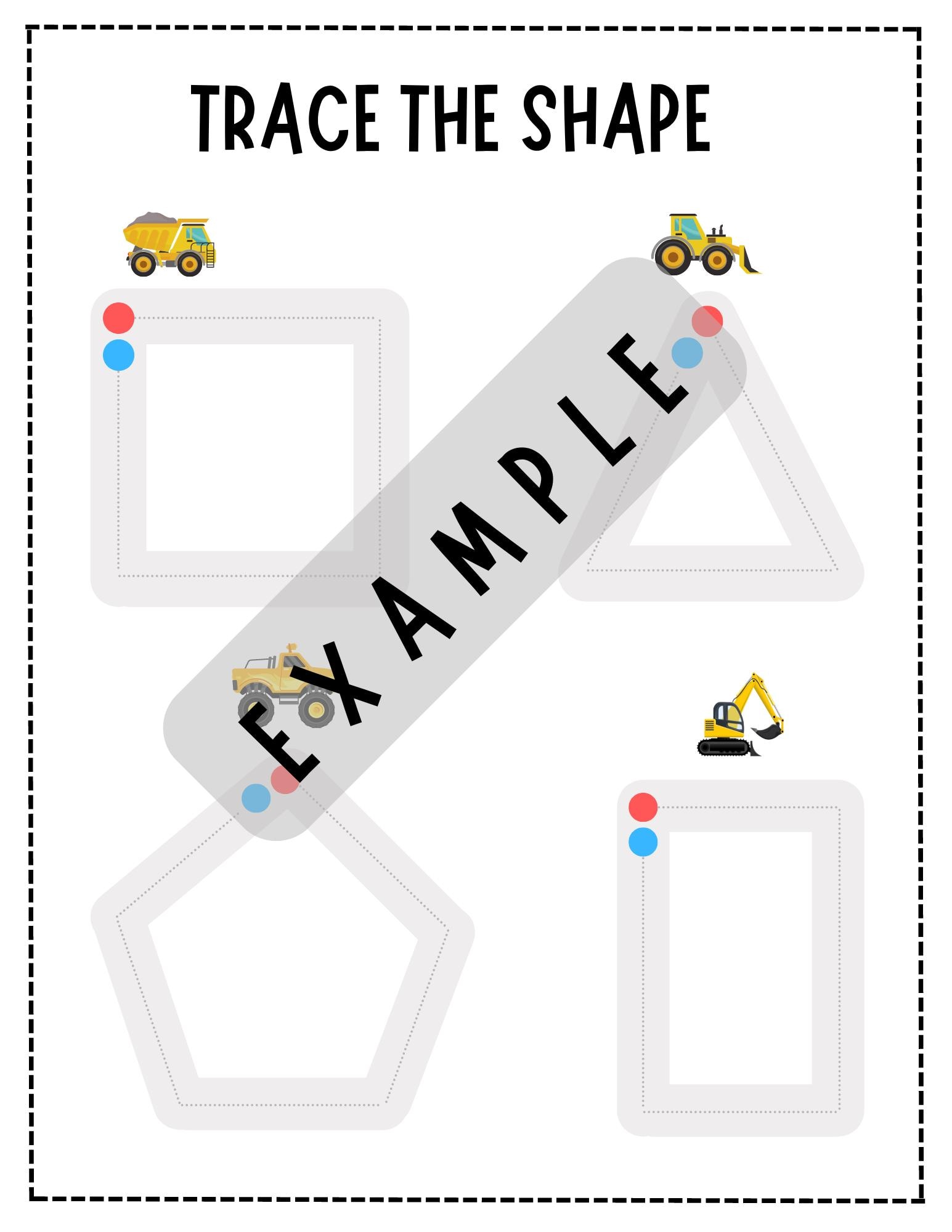 Construction Trucks Toddler Activity Printable Preschool Sheets - Etsy