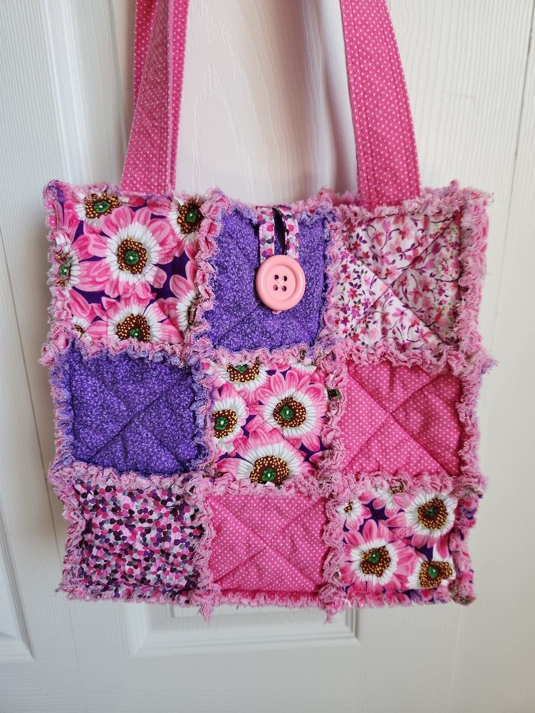 Quilted Rag Purse, Quilted Purse, Quilted Tote, Fabric Purse, Purse for ...