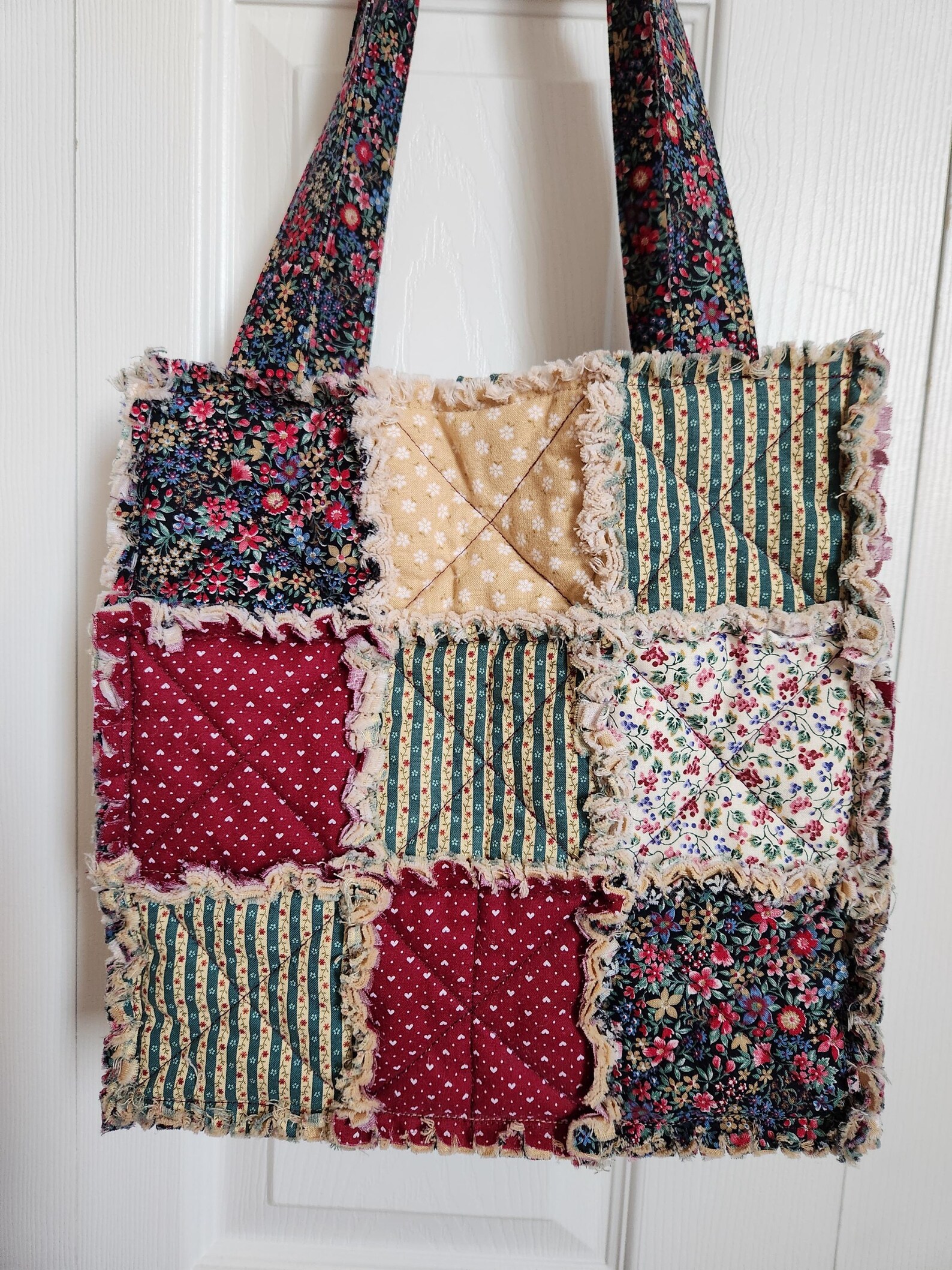 Quilted Rag Purse, Quilted Tote, Fabric Purse, Quilted Purse, Fabric ...