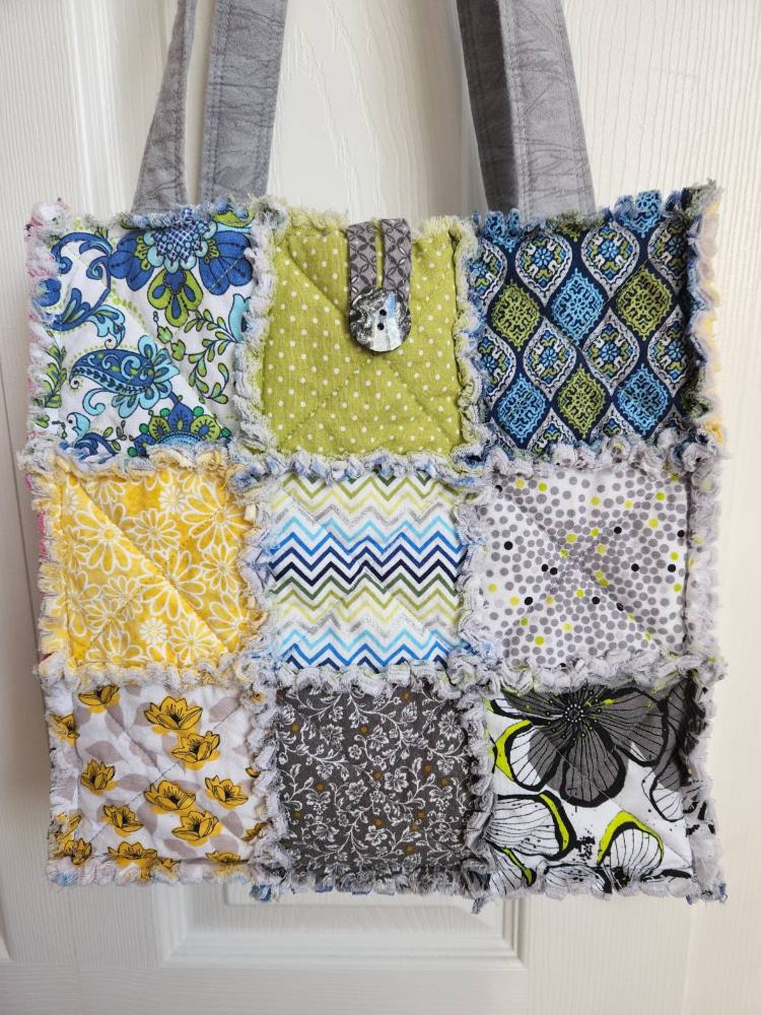 Quilted Rag Purse, Quilted Tote,quilted Purse, Fabric Purse, Tote Bag ...
