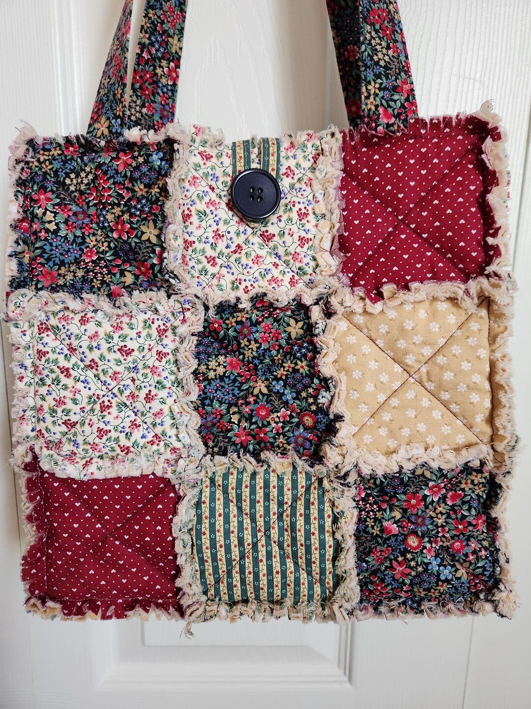 Quilted Rag Purse, Quilted Tote, Fabric Purse, Quilted Purse, Fabric ...