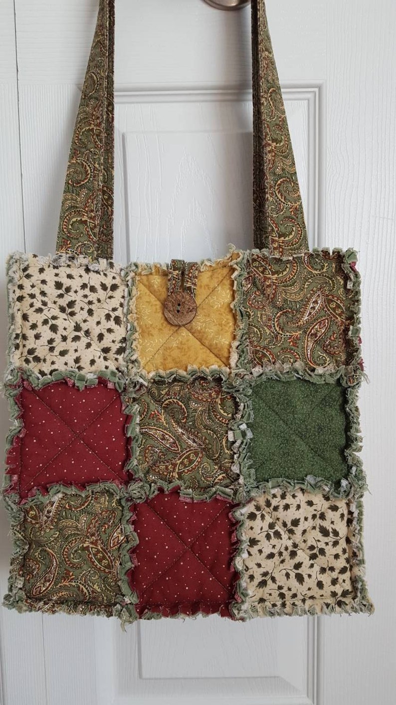 Quilted Rag Purse Quilted Tote Fabric Purse Quilted Purse - Etsy