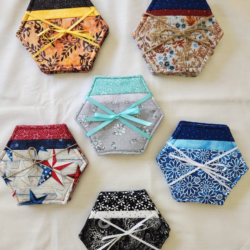 Hexagon Coasters - Etsy