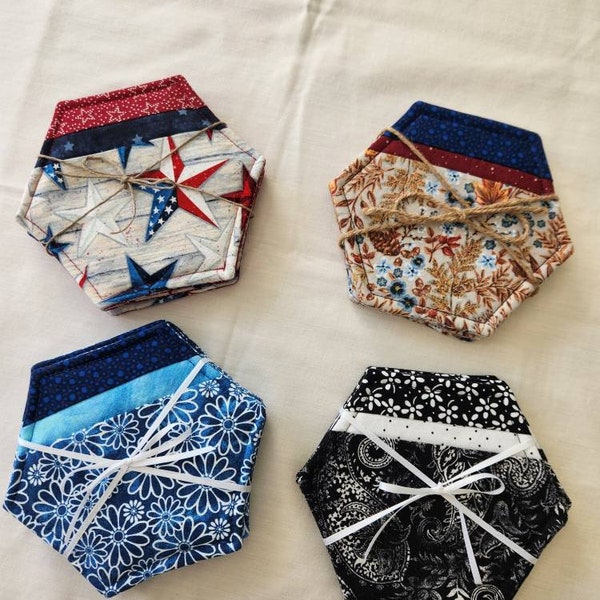 Hexagon Coasters - Etsy